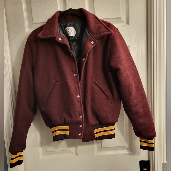 c & o sports wear | Jackets & Coats | Vintage Maroon Varsity Jacket Wool Lined Very Warm Jacket ...